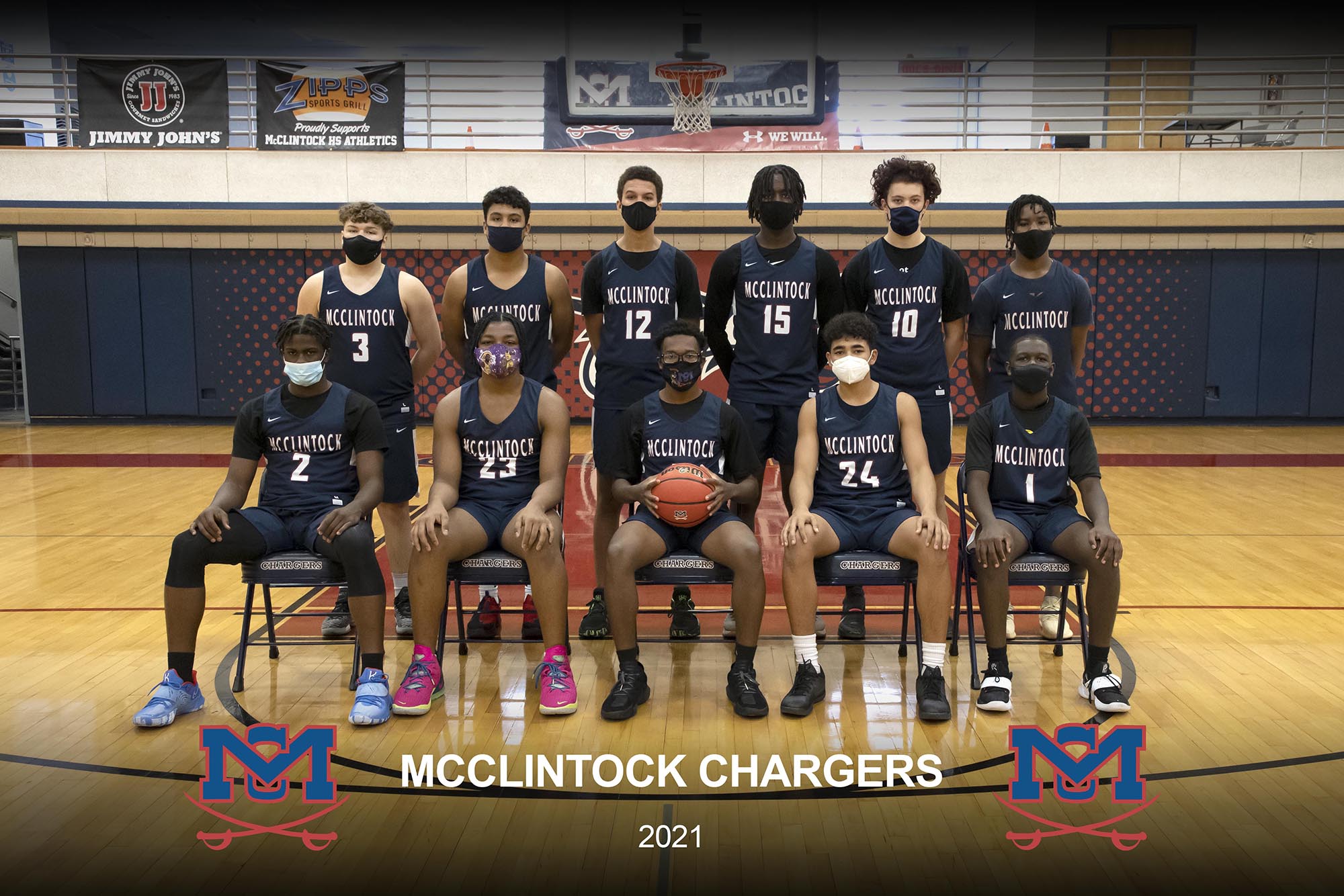 McClintock High School (AZ) Basketball Team. Home of the Varsity Chargers